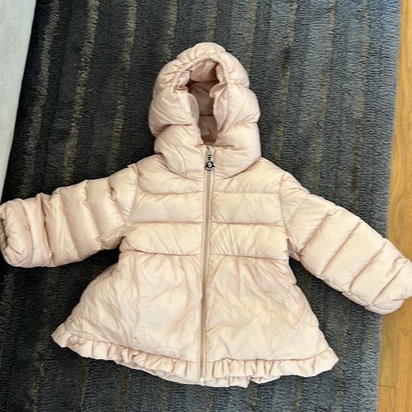Moncler | Jackets & Coats | Moncler Girls Light Pink Ruffle Bottom ...